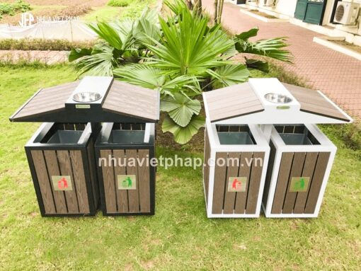 cac-mau-thung-rac-ngoai-troi-dep (7) - Nhựa Việt Pháp Gỗ nhựa Nhựa Việt ...